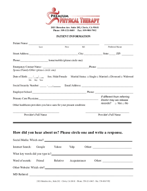 Fillable Online PATIENTINTAKE FORM (EDITED 1.20.20) (1).doc Fax Email Print - pdfFiller