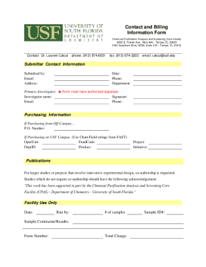Fillable Online www.usf.edumass-spec-analysis-form2Mass Spectrometry ...