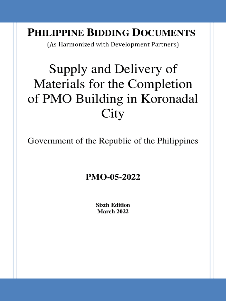 Fillable Online pmo gov cagayandeoro.da.gov.phwp-contentuploadsPhilippine Bidding Documents ...