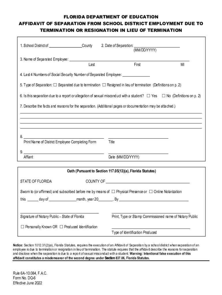 Fillable Online www.fldoe.orgcorefileparseFLORIDA DEPARTMENT OF EDUCATION AFFIDAVIT OF ...