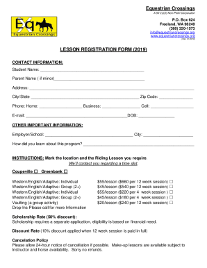 Fillable Online www.pdffiller.com462367193--LESSON-REGISTRATIONGet the free LESSON REGISTRATION ...