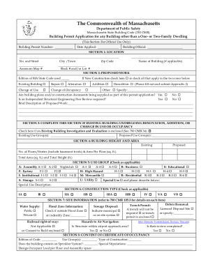 Fillable Online Building Permits City of Worcester, MABuilding Permits ...