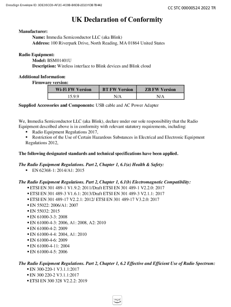Fillable Online EU Declaration of Conformity Form - Device Fax Email ...
