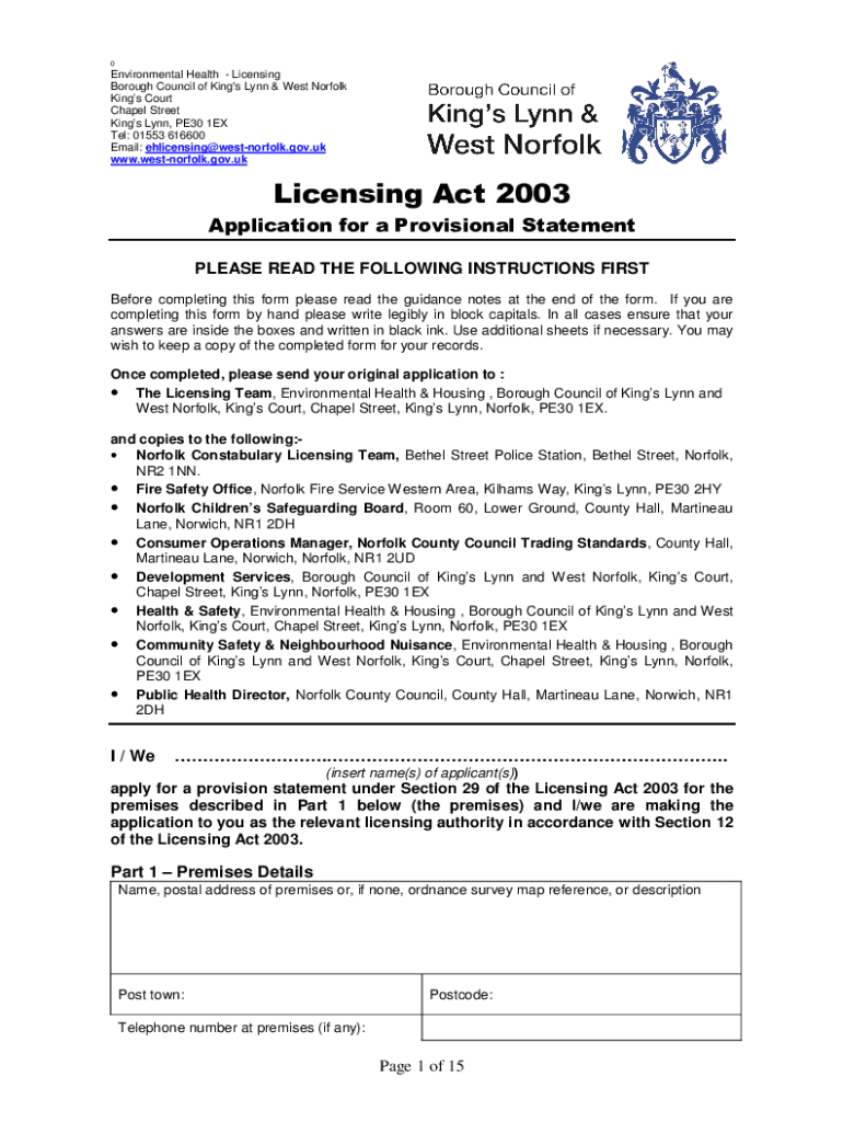 Fillable Online Application for Provisional Statement.docx Fax Email Print - pdfFiller