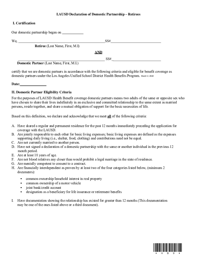 Fillable Online Lausd benefits. About Sign Lausd In Sr. The effective date for ... Fax Email ...