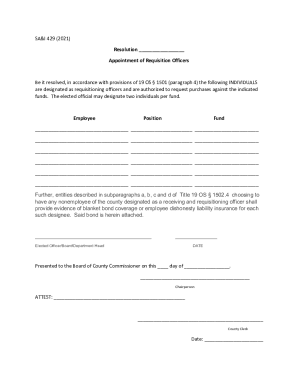Fillable Online Form SA&I429 "Appointment of Requisition Officers ...