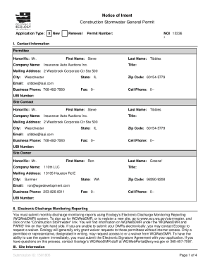 Fillable Online NPDES Stormwater Construction Permit Fax Email Print ...