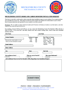Fillable Online www.mecknc.govFire-MarshalPagesFire Marshal's Office Forms - Mecklenburg County ...