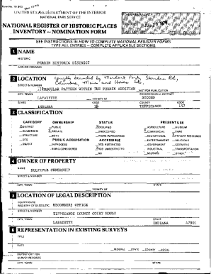 Fillable Online UNITED STATES DEPARTMENT OF THE INTERIOR NATIONAL Form ...