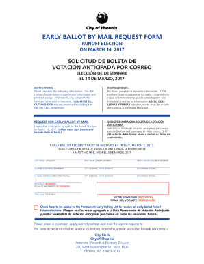 Fillable Online BALLOT-BY-MAIL & PERMANENT EARLY VOTING LIST REQUEST ...