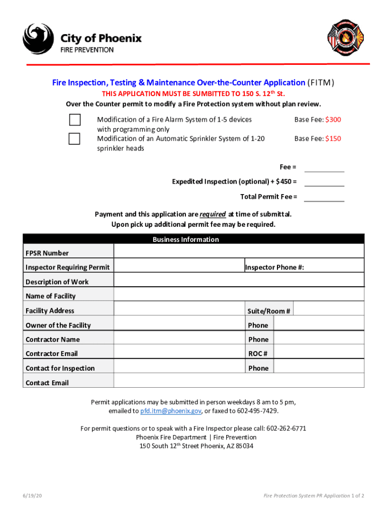 Fillable Online Inspection, Testing, and Maintenance - National ...