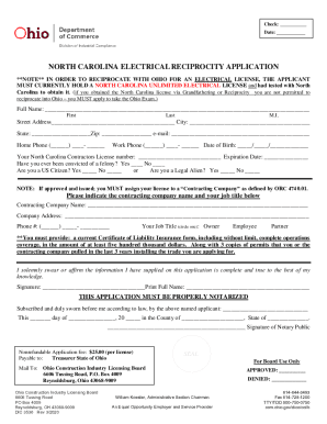 Fillable Online com.ohio.govdocumentsdicoNCReciprocityNORTH CAROLINA ...