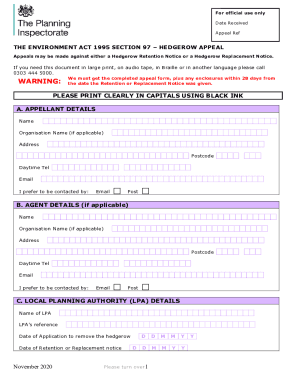 Fillable Online Official Use Only FAC Reference Date Received NOTICE OF ...