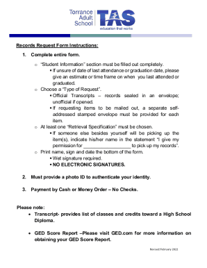 Fillable Online TAS Records Request Form-Feb 2022 Fax Email Print ...
