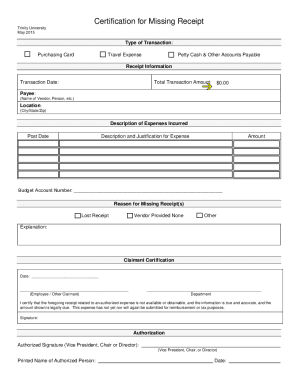 Fillable Online law.yale.edumissing-receipts-formForm 3301 FR.05 ...
