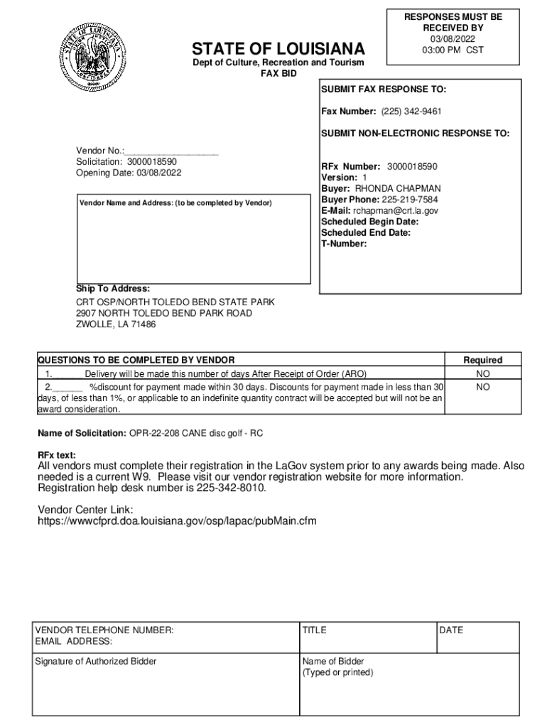 Fillable Online wwwprd doa louisiana wwwprd.doa.louisiana ...