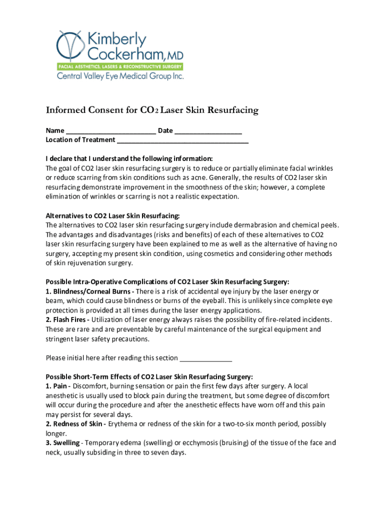 Fillable Online PDF INFORMED CONSENT FORM Fractionated CO2 Laser ...