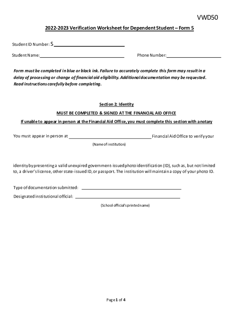 Fillable Online www.ccaurora.edufiledownload2022-2023 Verification ...