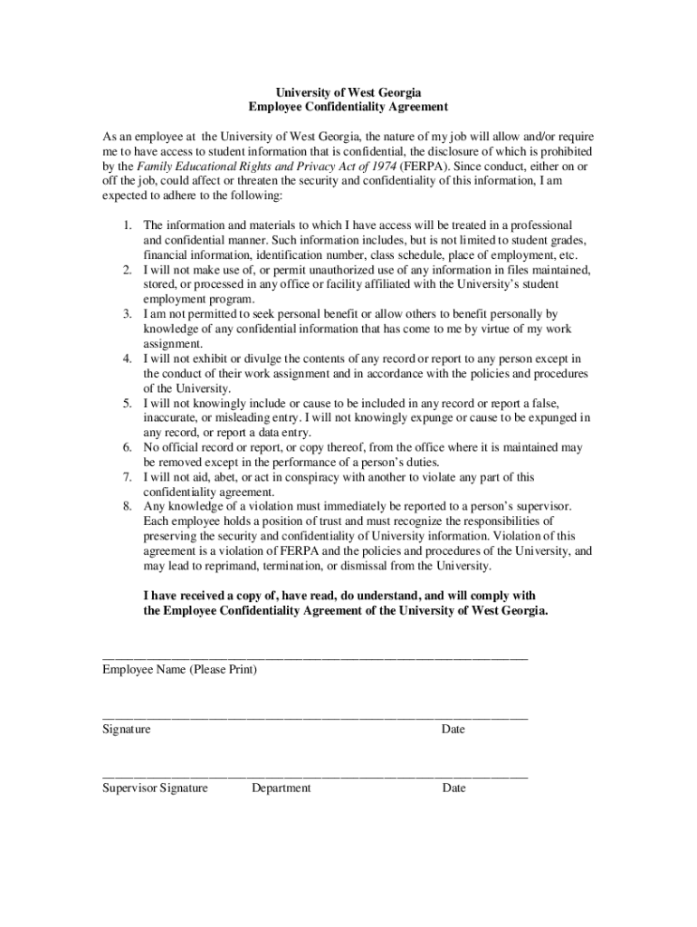 Fillable Online dch.georgia.govdocumentpublicationCONFIDENTIALITY AGREEMENT - Georgia Department ...