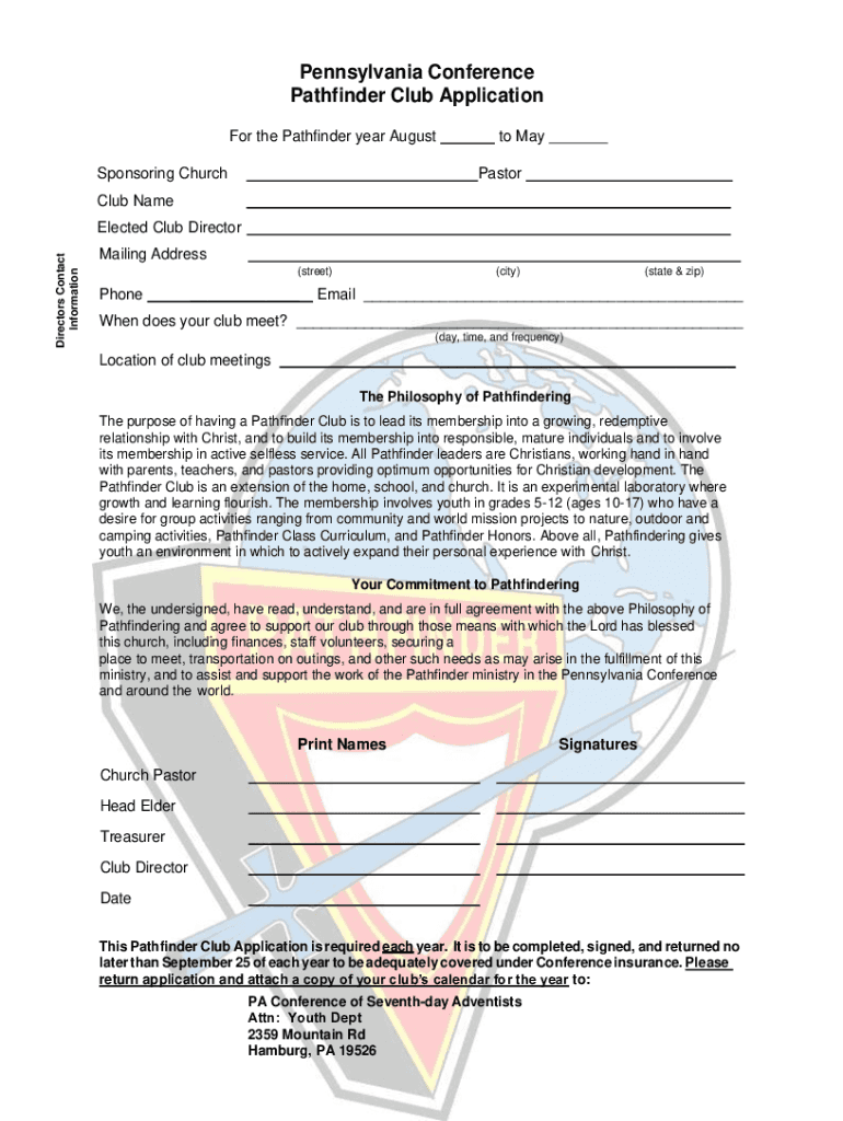 Fillable Online Individual Pathfinders of the Year Project ... - PA ...