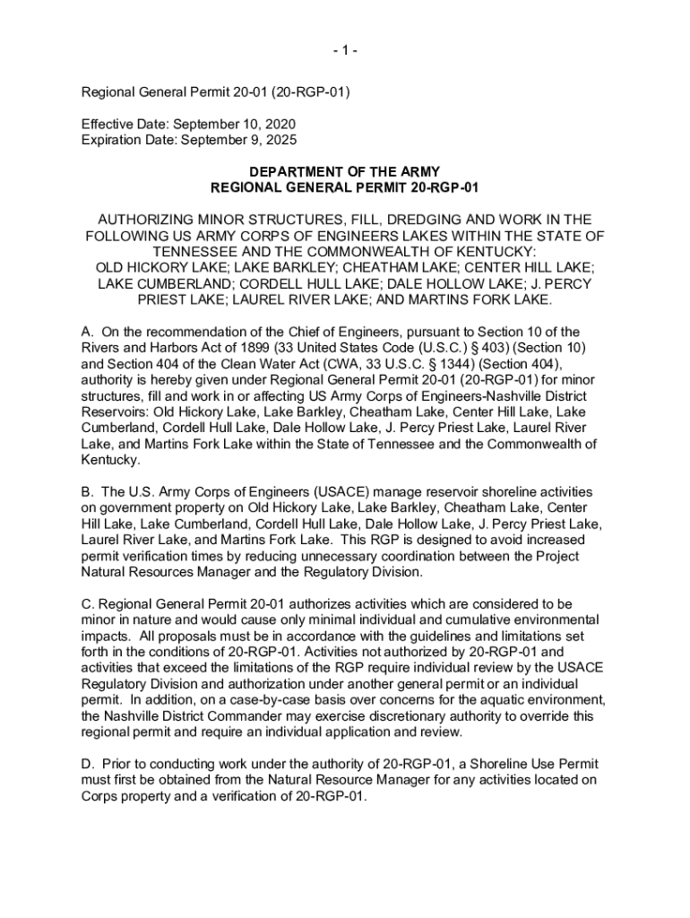 Fillable Online www.spa.usace.army.milPortals16Draft - Regional General ...