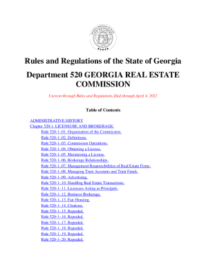 Fillable Online Rules and Regulations of the State of Georgia ...