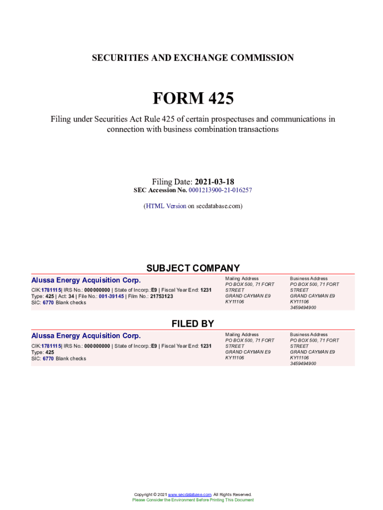 Fillable Online Era : Filing under Securities Act Rule 425 of certain ... Fax Email Print ...