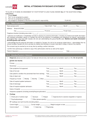 Fillable Online INITIAL ATTENDING PHYSICIANS STATEMENT - Cardiac Form ...