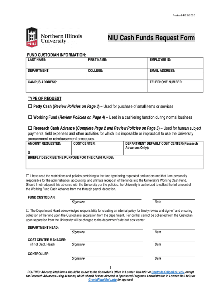 Fillable Online www.dfa.ms.govmedia1386Petty Cash Yearly Authorization ...