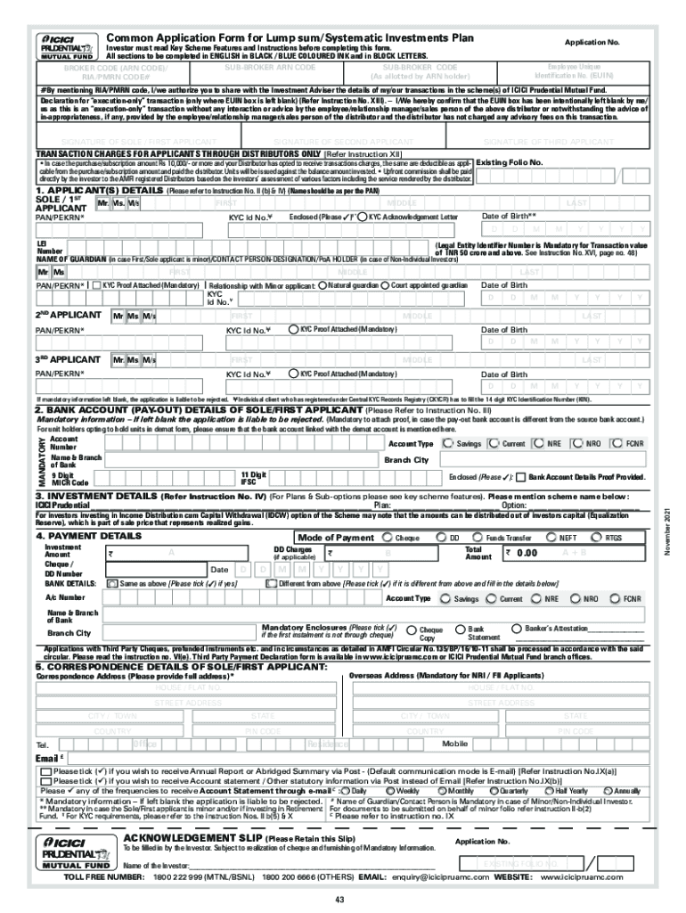 Fillable Online ICICI Prudential Mutual Fund KEY INFORMATION MEMORANDUM ... Fax Email Print ...