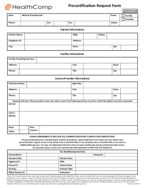 Fillable Online Referral/Precertification Request Form Fax Email Print - pdfFiller