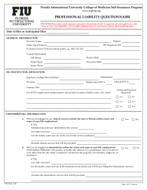 Fillable Online Fillable Online Florida International University College ... Fax Email Print ...