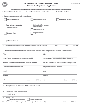 Fillable Online Fillable Online TENNESSEE DEPARTMENT OF REVENUE Fax ...