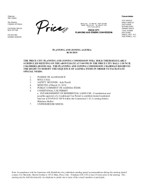 Fillable Online Fillable Online PLANNING AND ZONING AGENDA 02/25/2019 ...