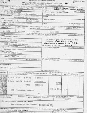 Fillable Online License application for Westinghouse to export two BF3 proportional ... Fax ...