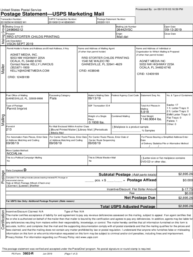 Fillable Online Postal Service Maintains Existing Marketing Mail Letter ... Fax Email Print ...