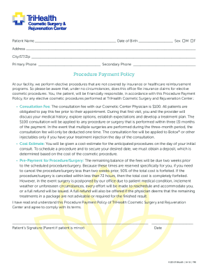 Fillable Online General Consent - TriHealth Fax Email Print - pdfFiller