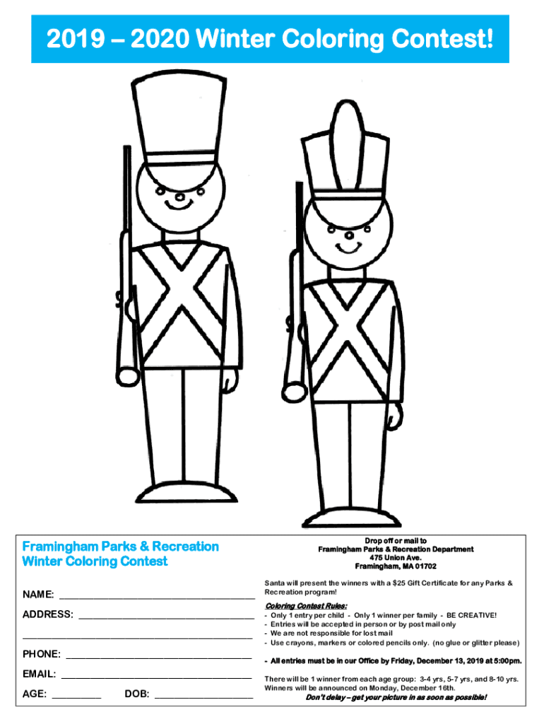 Fillable Online Winter Coloring Contest - Charles Krull & Son, Inc ...