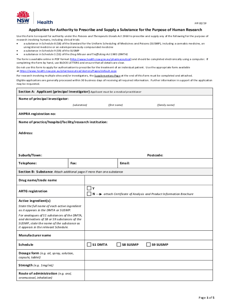 Fillable Online Application forms for authority to prescribe - Medical ... Fax Email Print ...