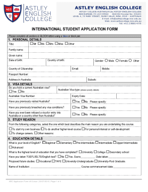 Fillable Online AEC Application form Fax Email Print - pdfFiller