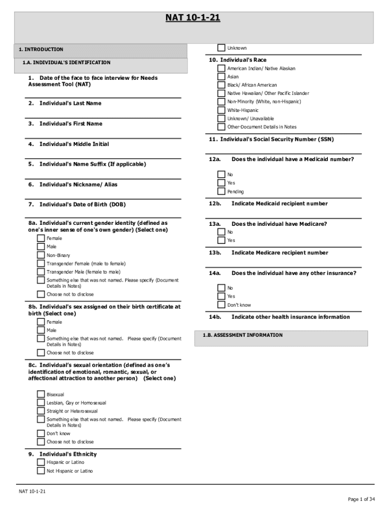 Fillable Online Needs Assessment Tool - Form Fax Email Print - pdfFiller