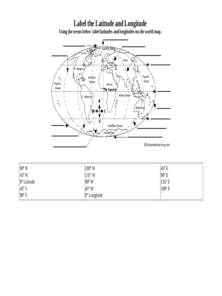 Label the Latitude and Longitude - Enchanted Learning Doc Template | pdfFiller