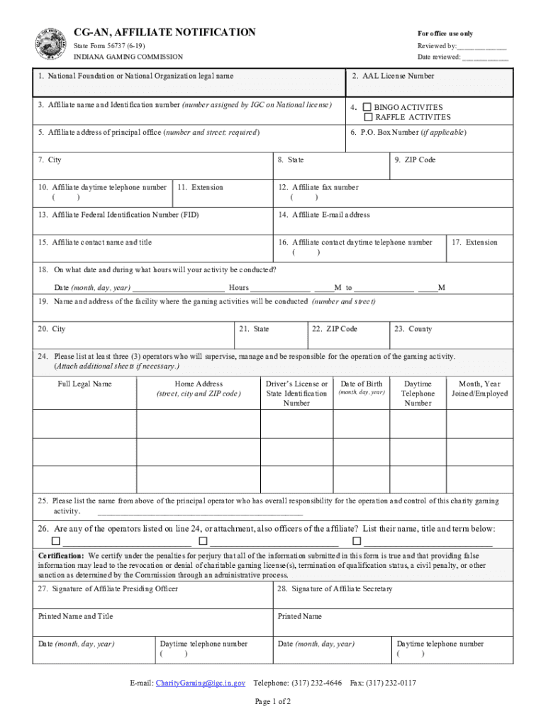 Fillable Online forms in forms.in.govDownloadCG-EN, EXEMPT ACTIVITY NOTIFICATION State Form ...