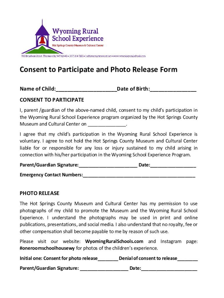 Fillable Online VBS Parent Consent/Medical Release Form - Clover Sites ...