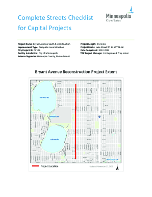 Fillable Online Bryant Ave S Reconstruction Complete Streets Checklist ...
