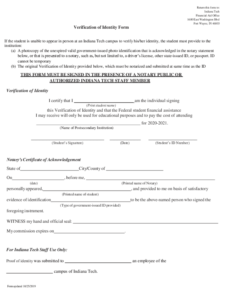 Fillable Online Fillable Online Verification of Identity Form Fax Email ...