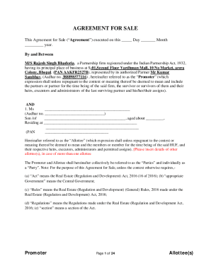 Fillable Online Sale Agreement Vs Sale Deed: Legal Importance ...