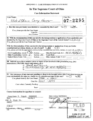 Fillable Online supremecourt ohio www.supremecourt.ohio ...