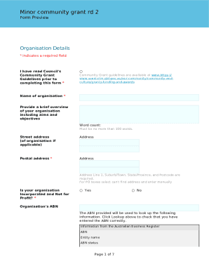 Fillable Online Fillable Online Community Grant Minor Application Form Fax ... Fax Email Print ...