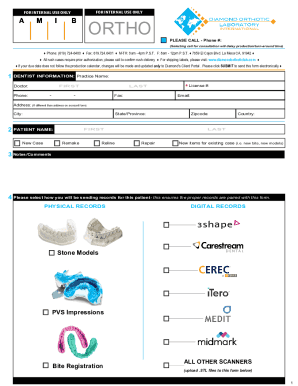 Fillable Online Diamond Orthotic TMD Order Form Fax Email Print - pdfFiller